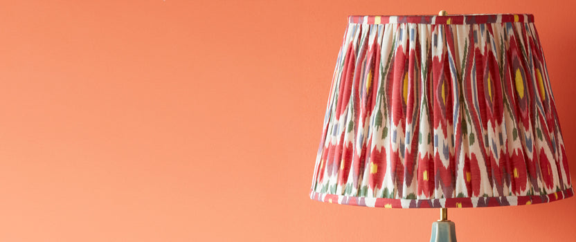 Red Lamp Shades | Floral and Pleated Shades | Pooky Lighting