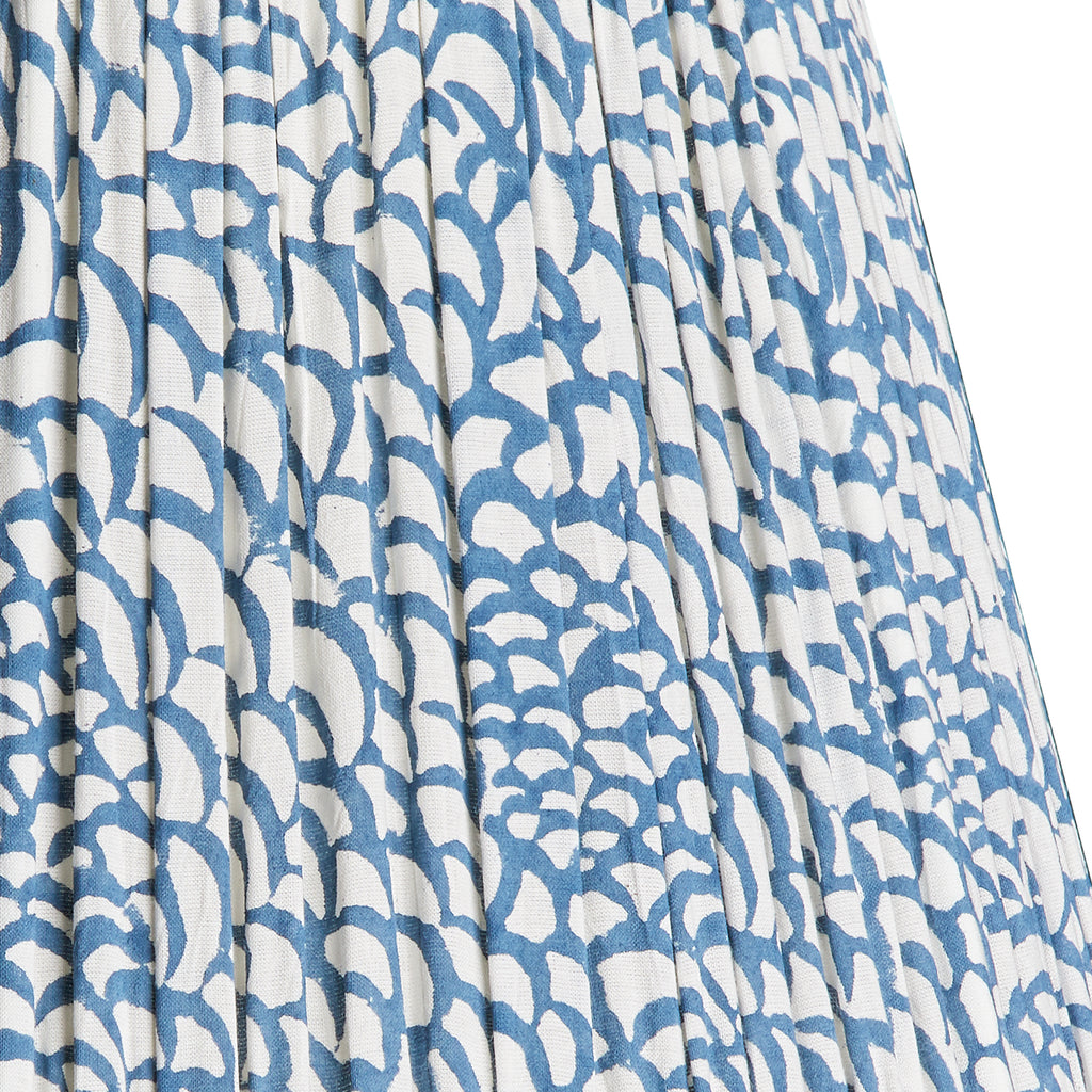 10 inch empire shade in turkish blue fishscales with blue tape