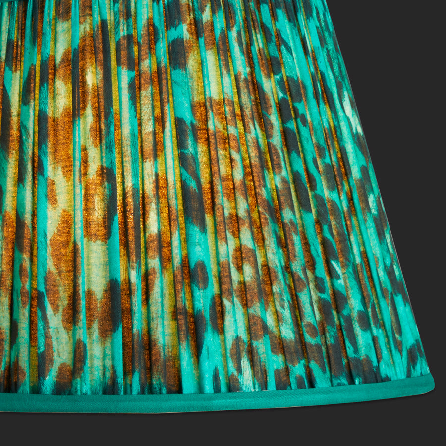 10 inch empire shade in jade leopard love by Matthew Williamson