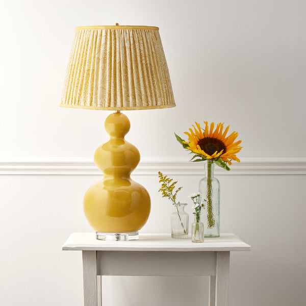 12 inch empire shade in cowslip marigold linen by Morris & co