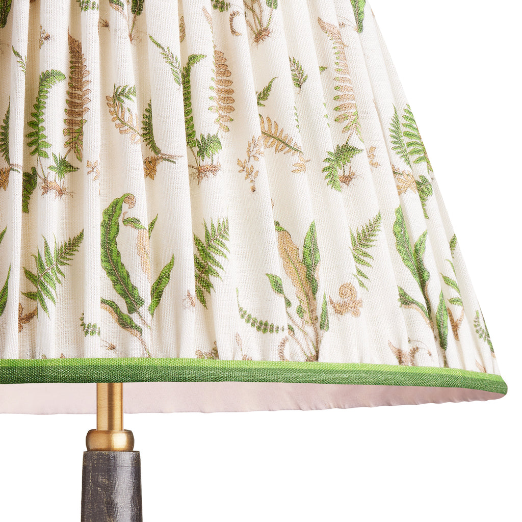 10 inch empire shade for cordless lamps in emerald Ferns linen by GP
