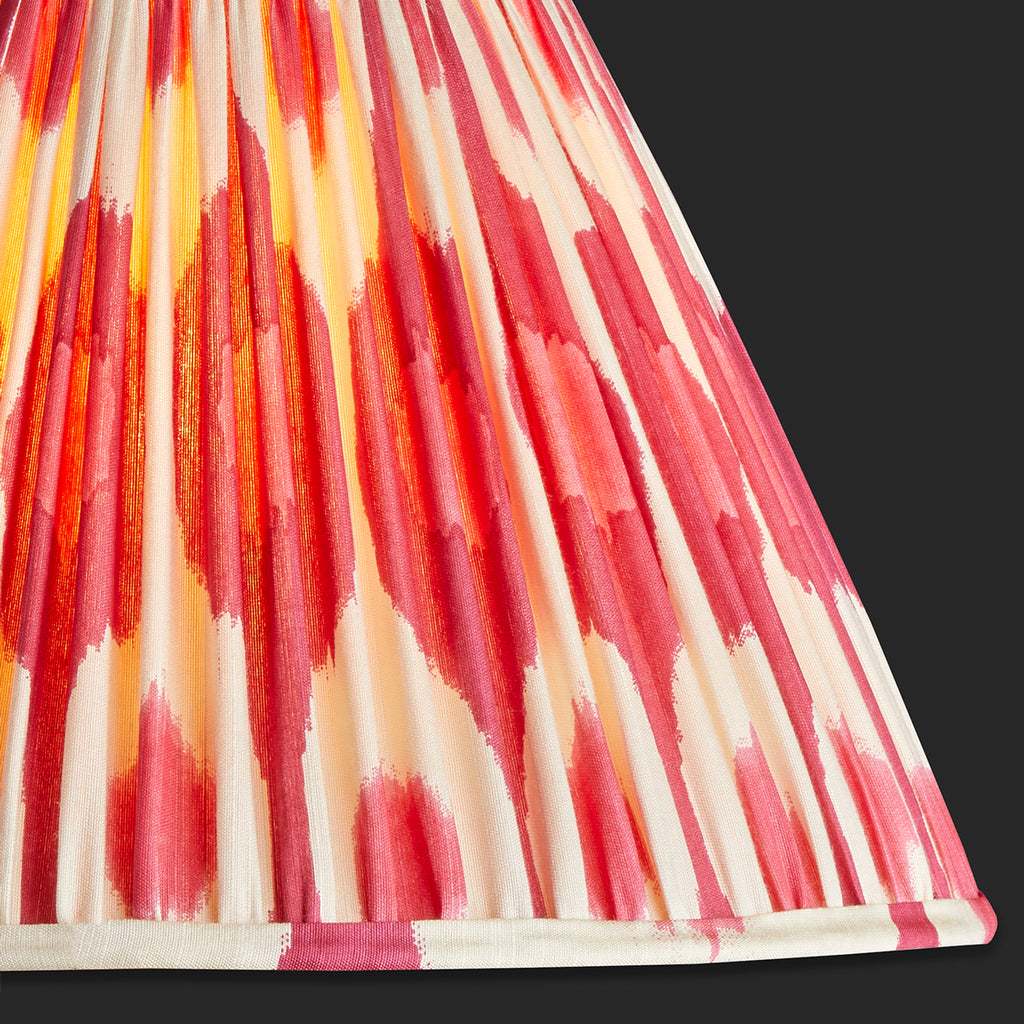 10 inch empire egg & spoon silk ikat shade for cordless lamps in berri