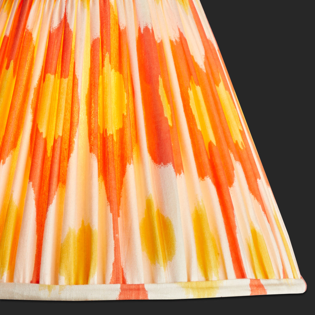 10 inch empire egg & spoon silk ikat shade for cordless lamps in st cl