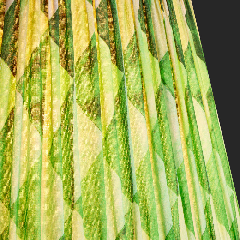 12 inch straight empire reversible gimbal shade in green harlequin by