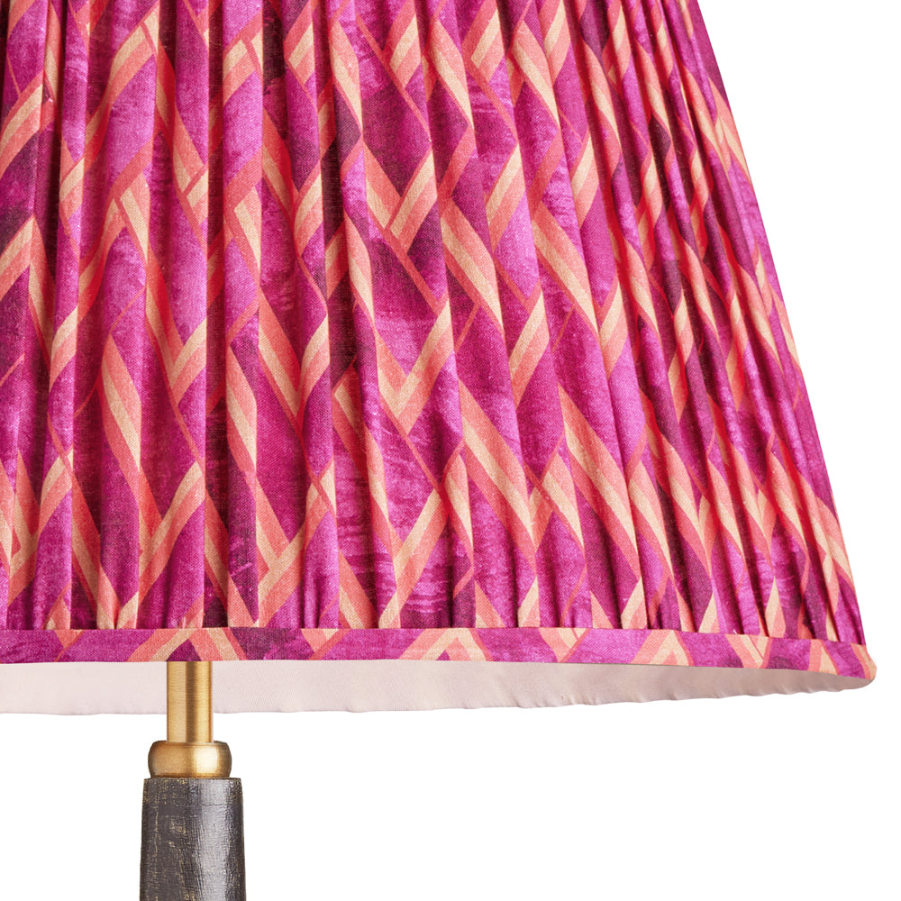 14 inch straight empire reversible gimbal shade in pink herringbone by