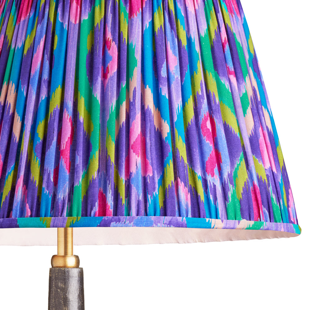 14 inch straight empire reversible gimbal shade in purple mala ikat by