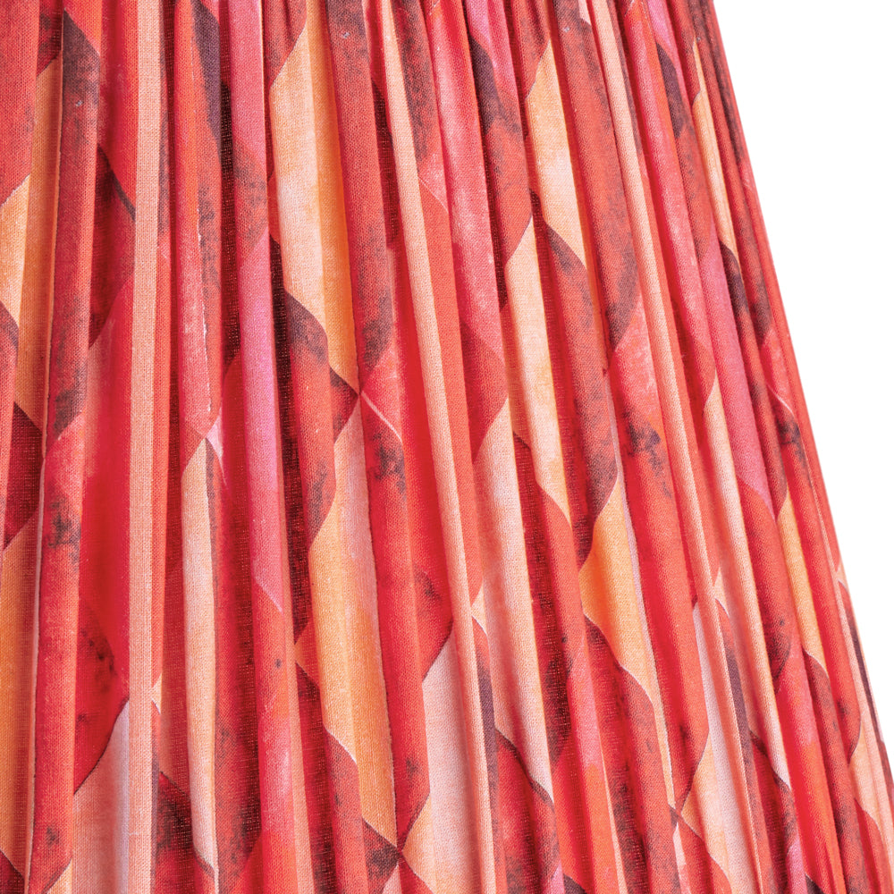 16 inch straight empire reversible gimbal shade in red harlequin by Ma