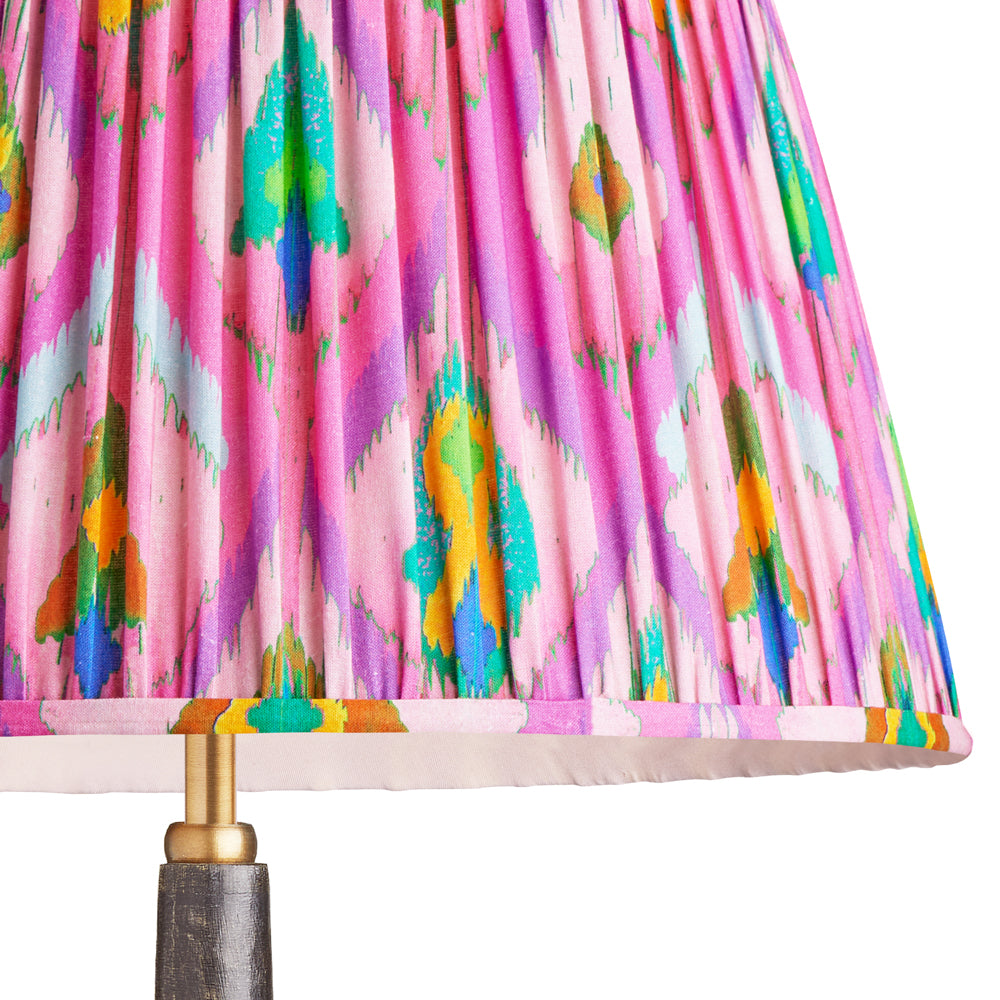 16 inch straight empire reversible gimbal shade in pink mala ikat by M