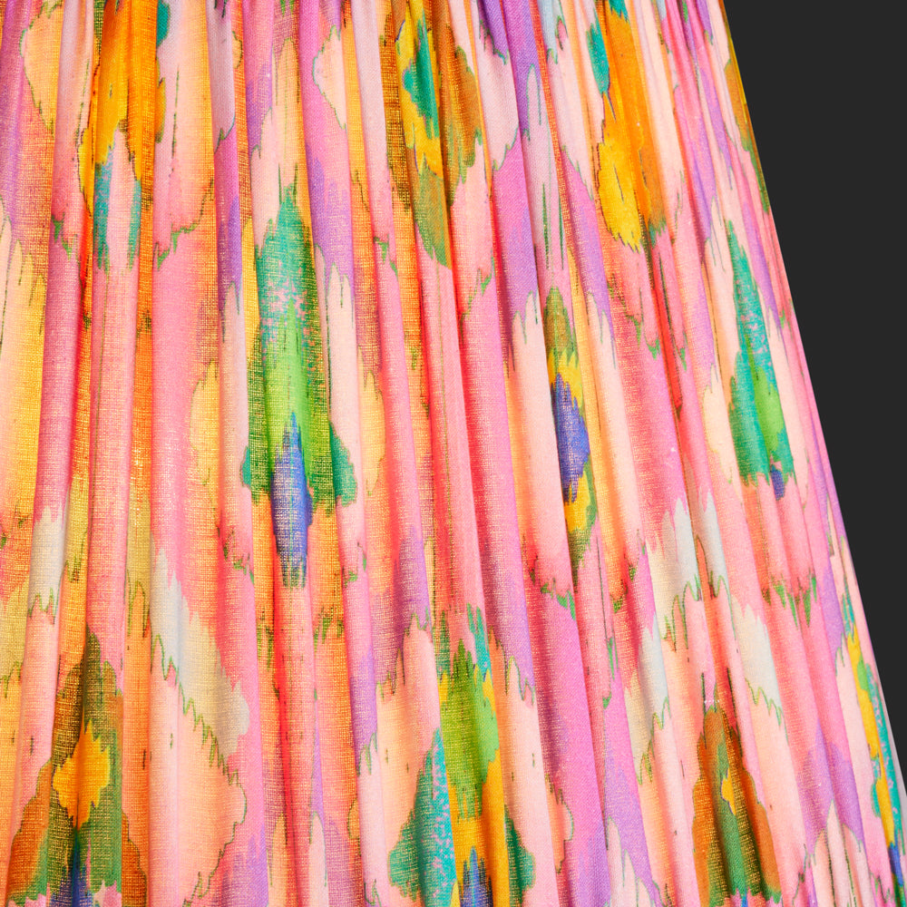 16 inch straight empire reversible gimbal shade in pink mala ikat by M