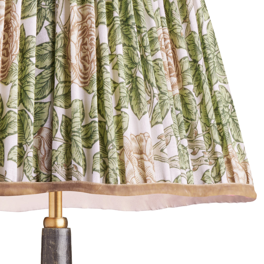 12 inch straight empire scalloped shade in leafy arbour Rambling Rose
