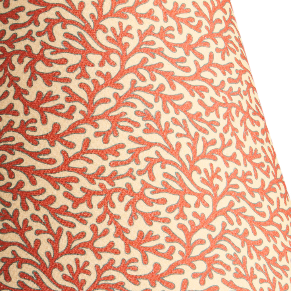 12 inch straight empire shade in red aqua Tuffley cotton by GP & J Bak
