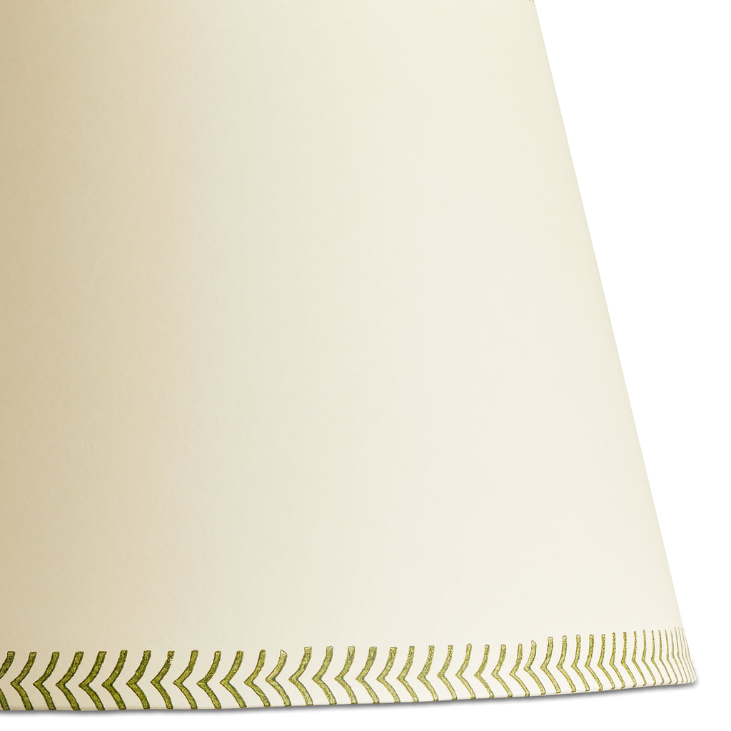 16 inch straight empire shade in verdant arrows hand painted card