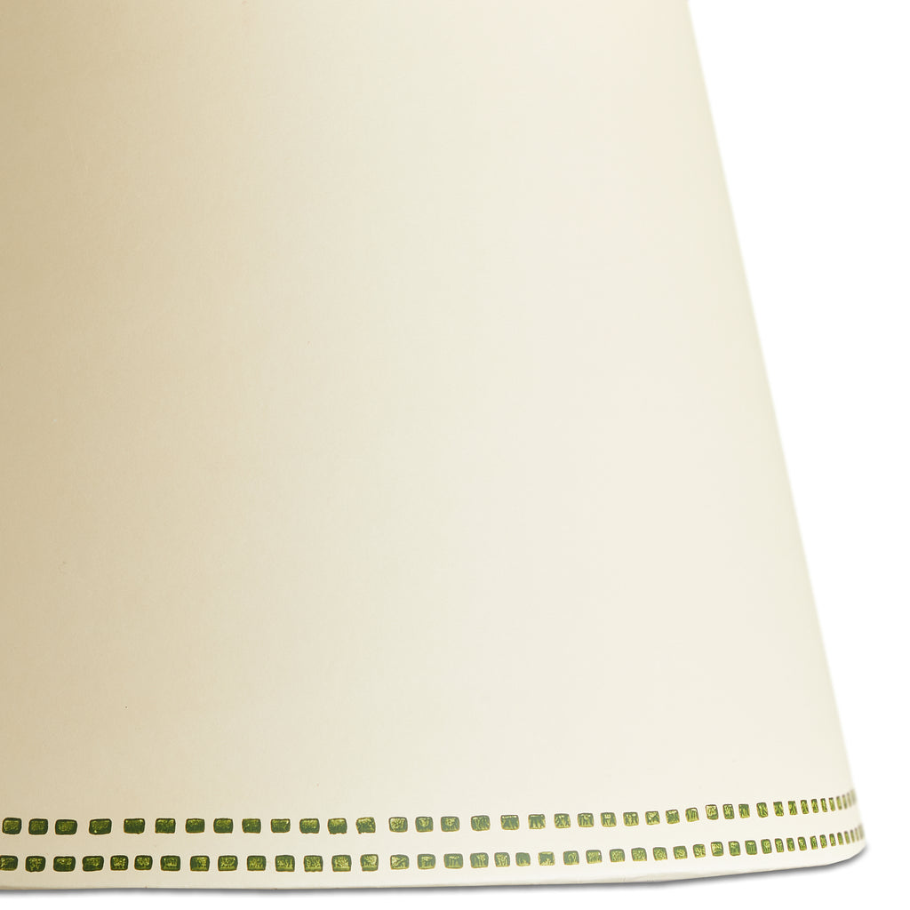 18 inch straight empire shade in verdant tracks hand painted card
