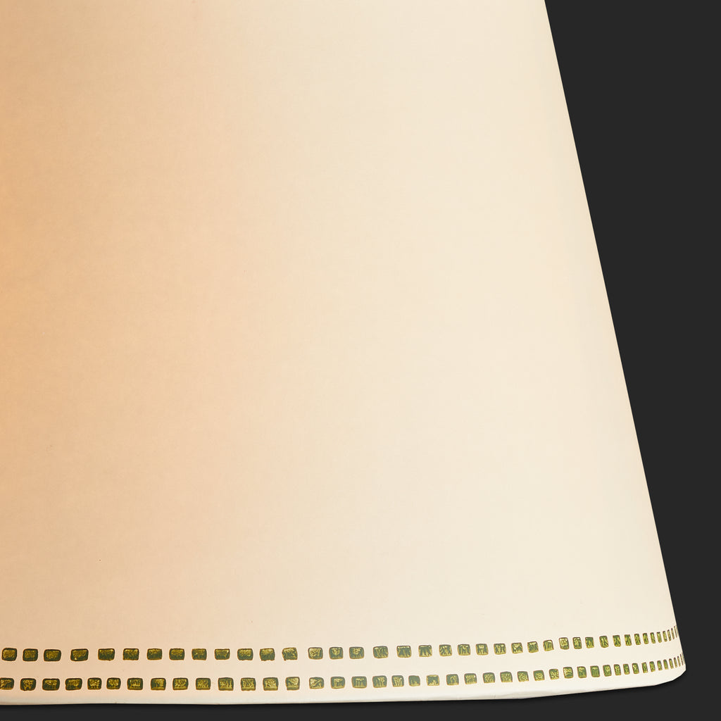 18 inch straight empire shade in verdant tracks hand painted card