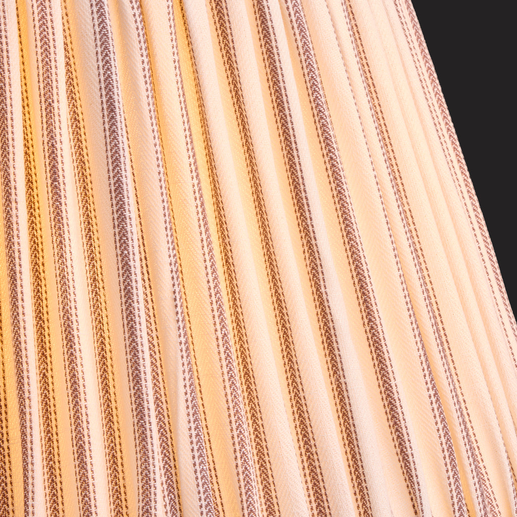 14 inch straight empire bloomer shade in rust ticking linen