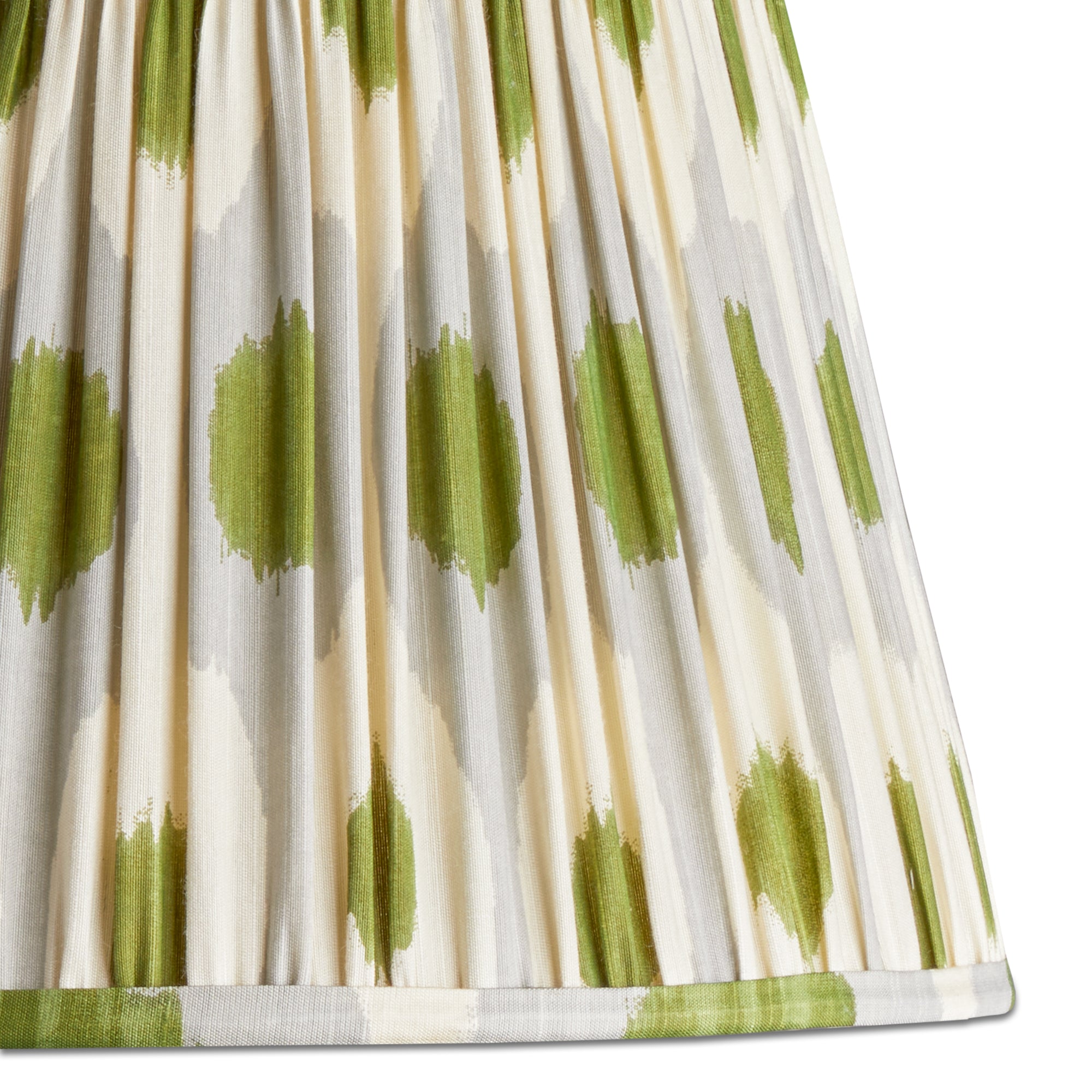 14 inch straight empire shade in egg & spoon ikat gray green silk