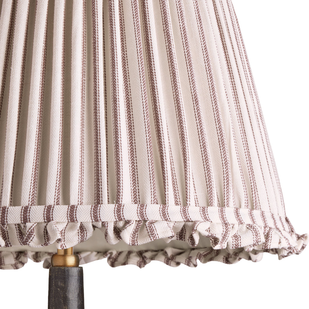 16 inch straight empire bloomer shade in rust ticking linen