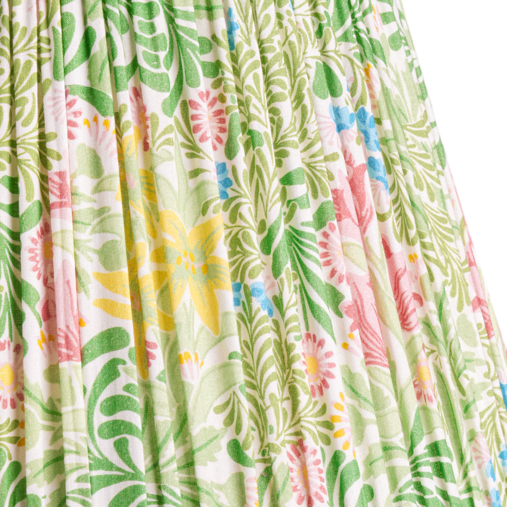 16 inch straight empire shade in boughs green and rose bower printed c