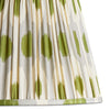 16 inch straight empire shade in egg & spoon ikat gray green silk