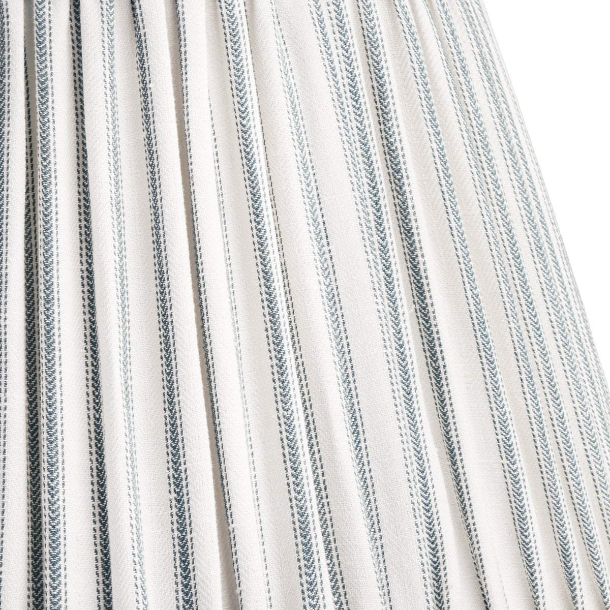 18 inch straight empire bloomer shade in blue ticking linen