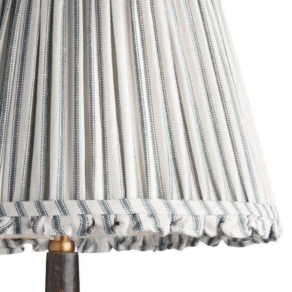 18 inch straight empire bloomer shade in blue ticking linen