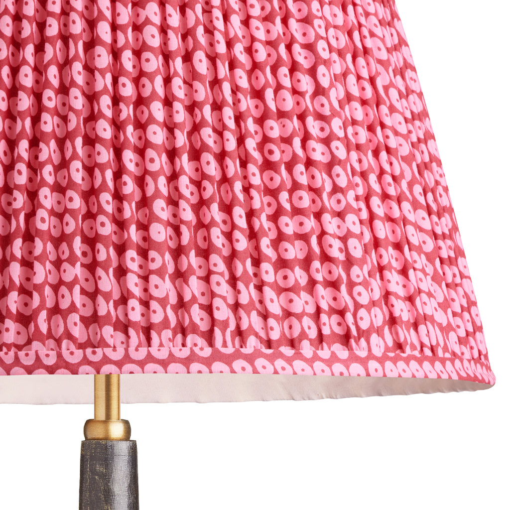 20 inch straight empire shade in pink block printed cotton