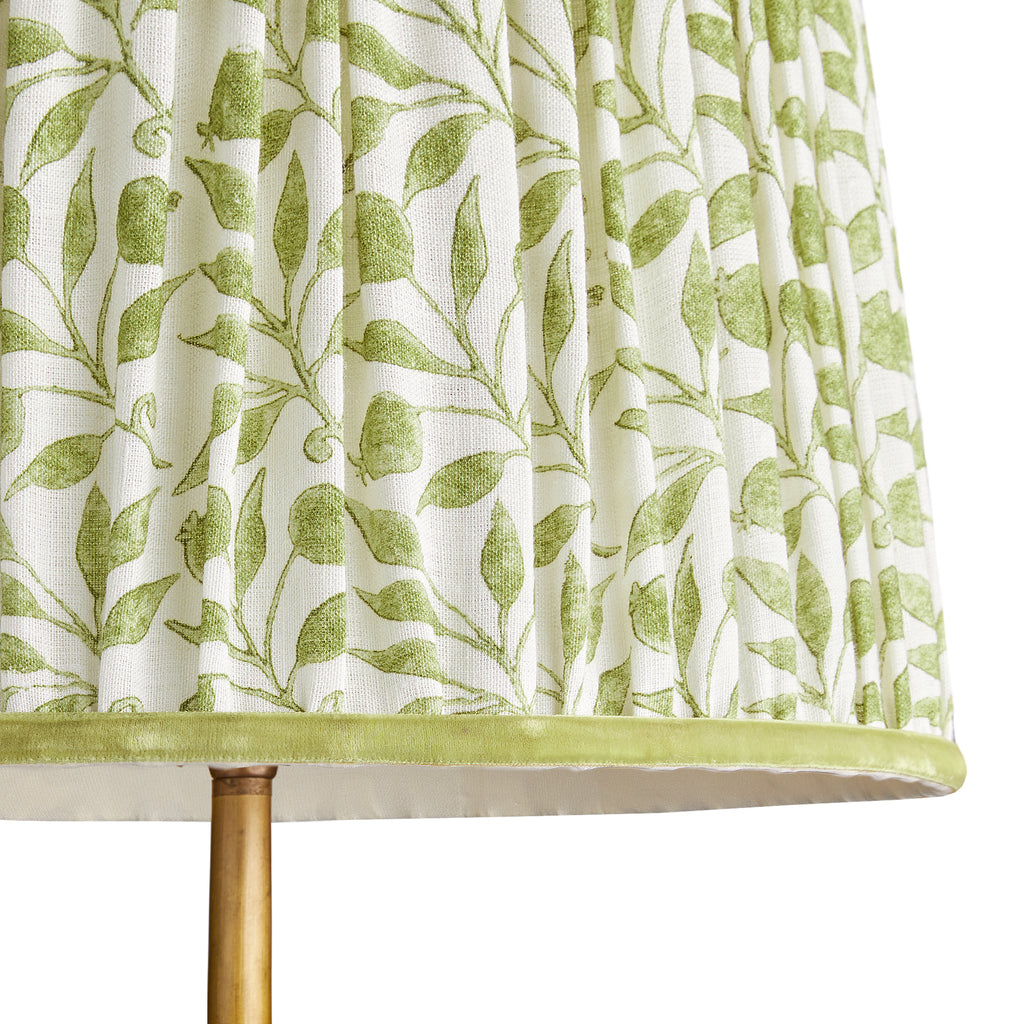 20 inch straight empire shade in thyme rosehip linen by Morris & co