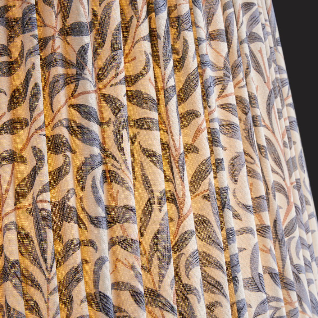 20 inch straight empire shade in indigo willow bough linen by Morris