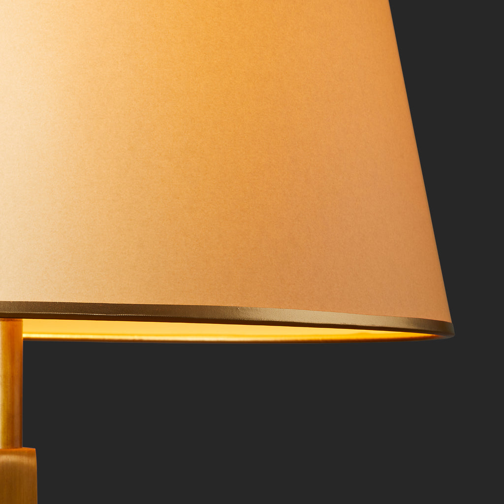 14 inch straight empire shade in cream card with gold tape