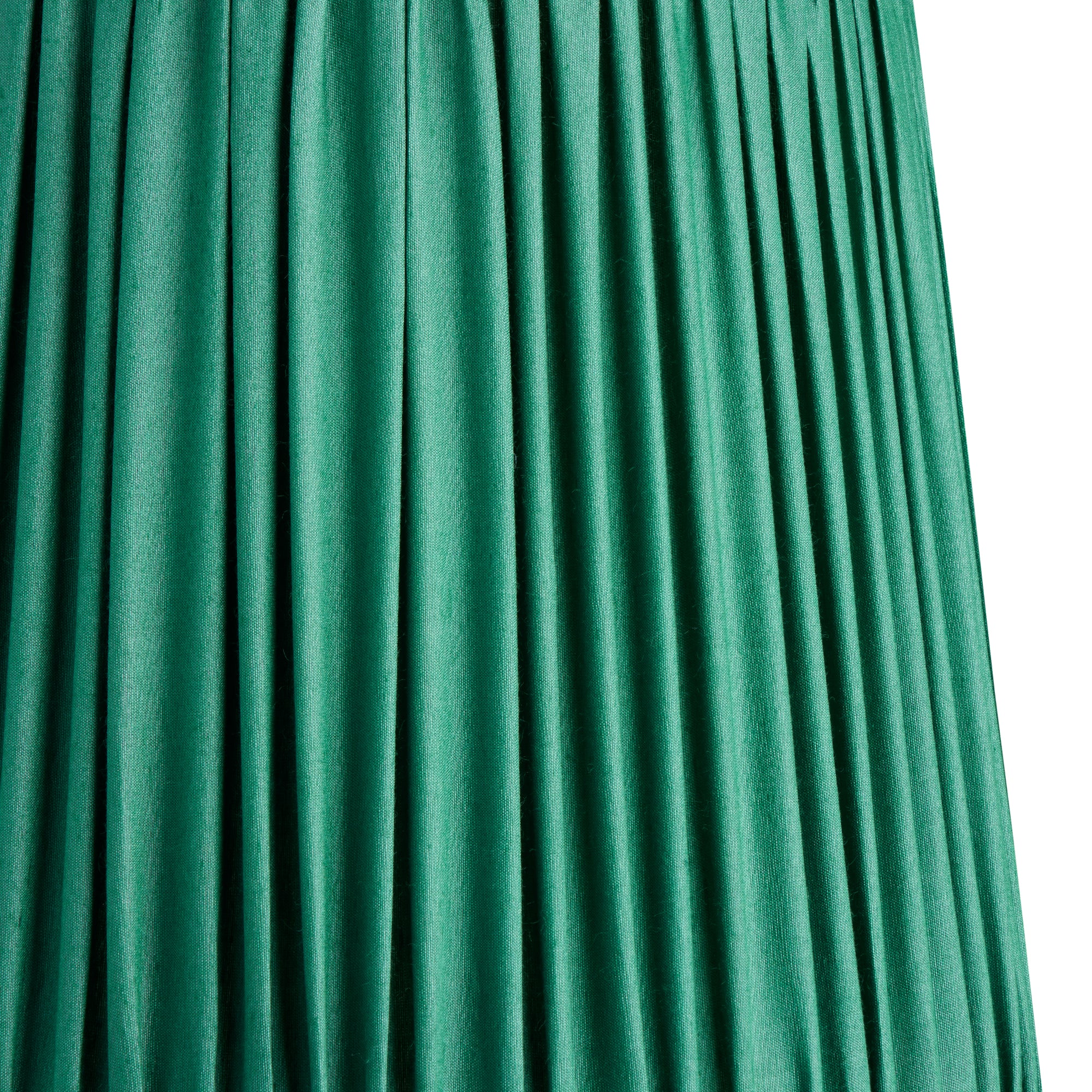 14 inch tall tapered shade in pleated jade taj silk
