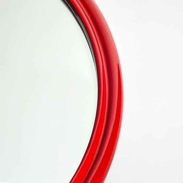 Larger Cinders Mirror in Ruby Red