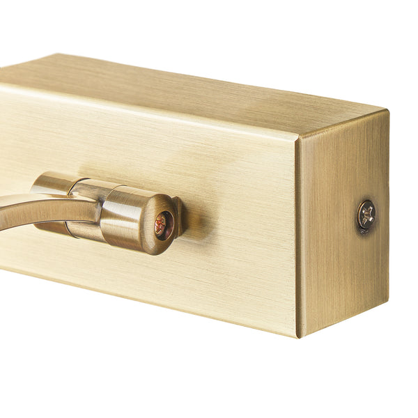 Medium Blake picture light in antiqued brass