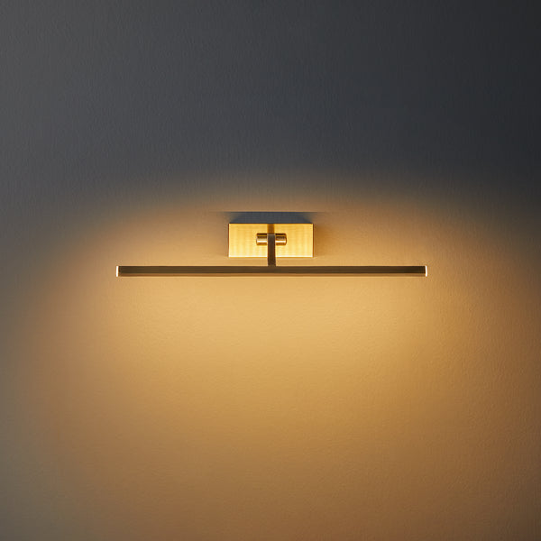 Medium Blake picture light in antiqued brass