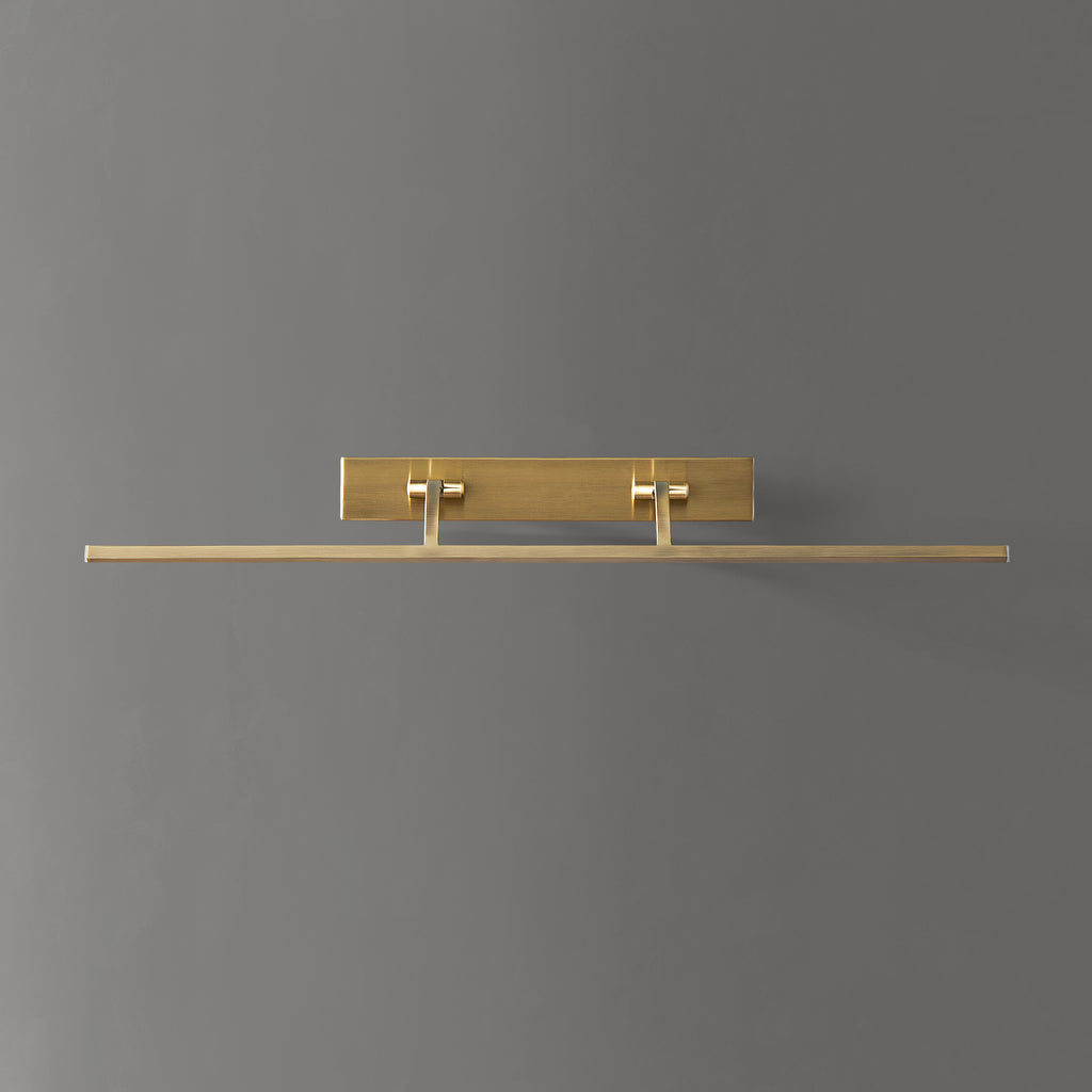 Larger Blake picture light in antiqued brass
