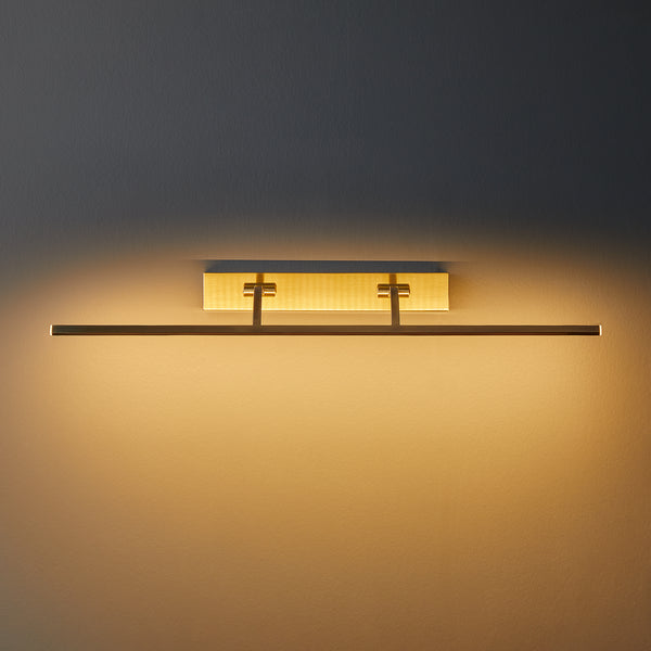 Larger Blake picture light in antiqued brass