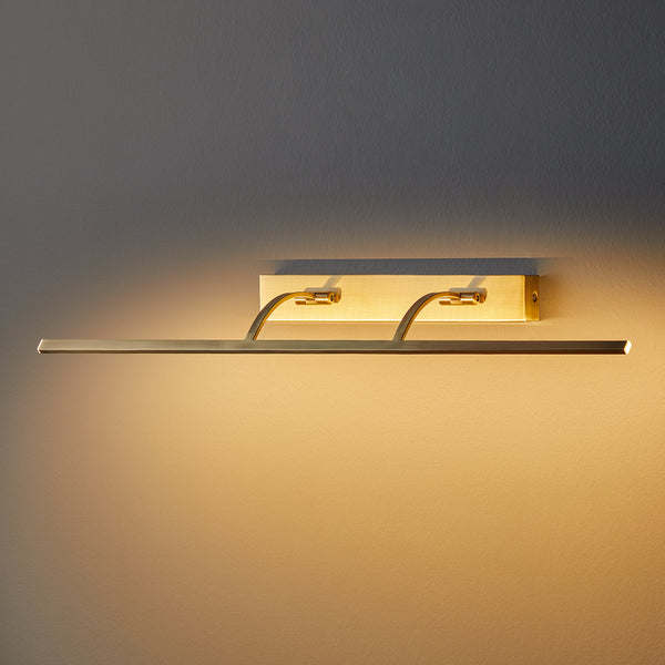 Larger Blake picture light in antiqued brass