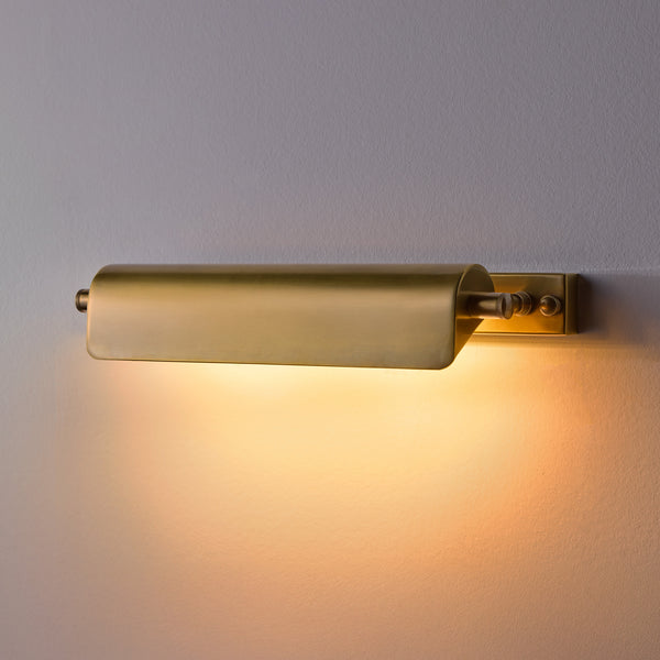 Mondrian picture light in antiqued brass
