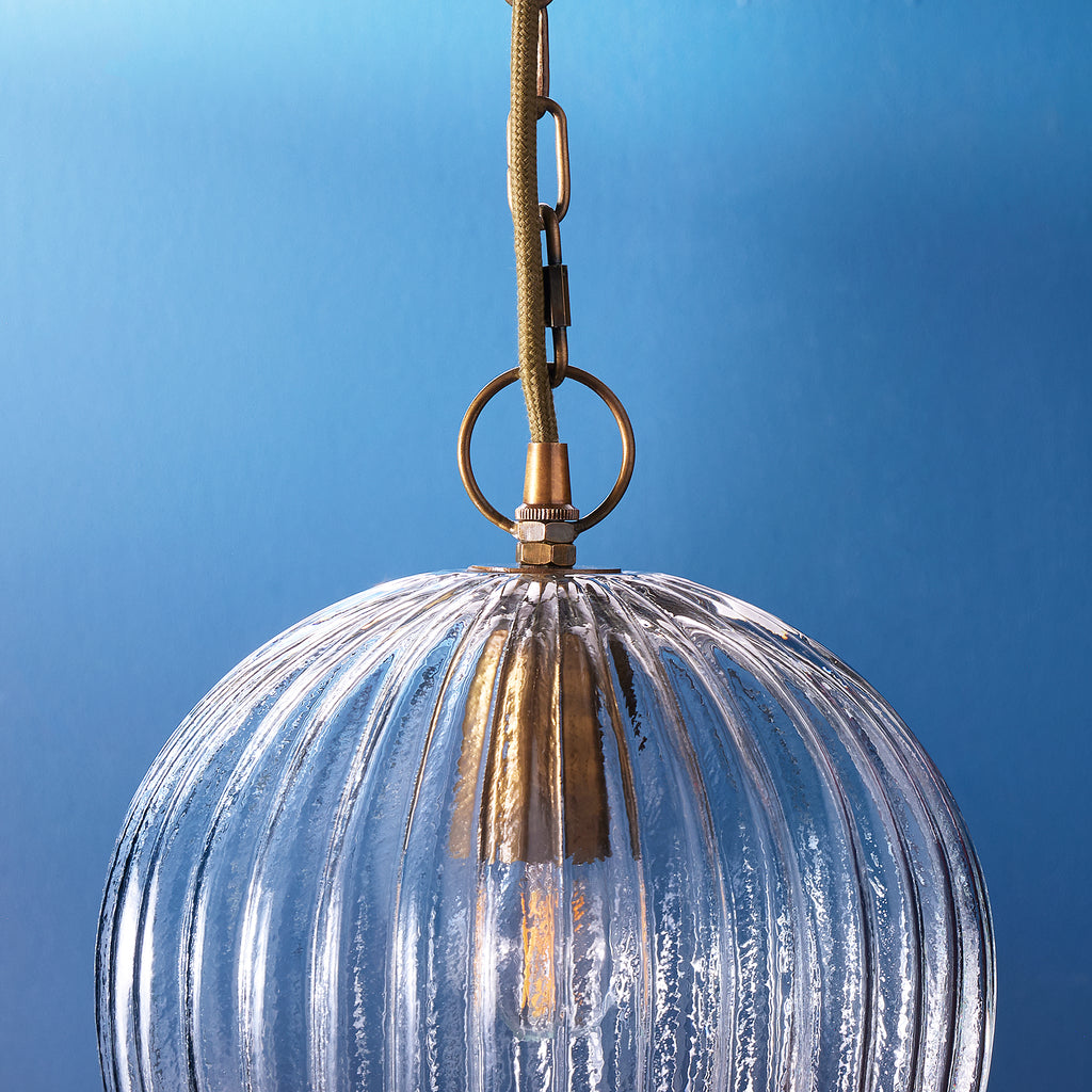 Smallest Bastille pendant light in clear glass