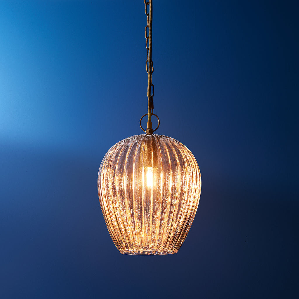Smallest Bastille pendant light in clear glass