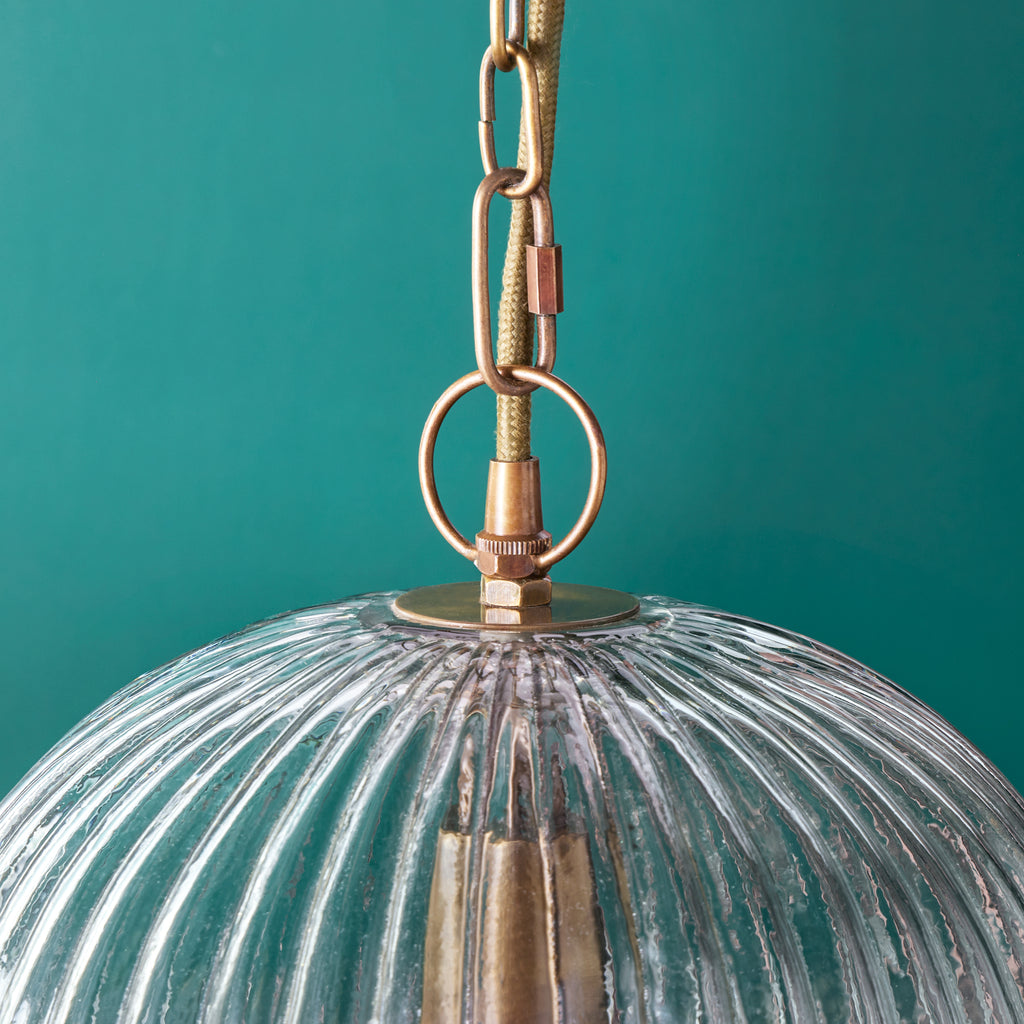 Small Bastille pendant light in clear glass
