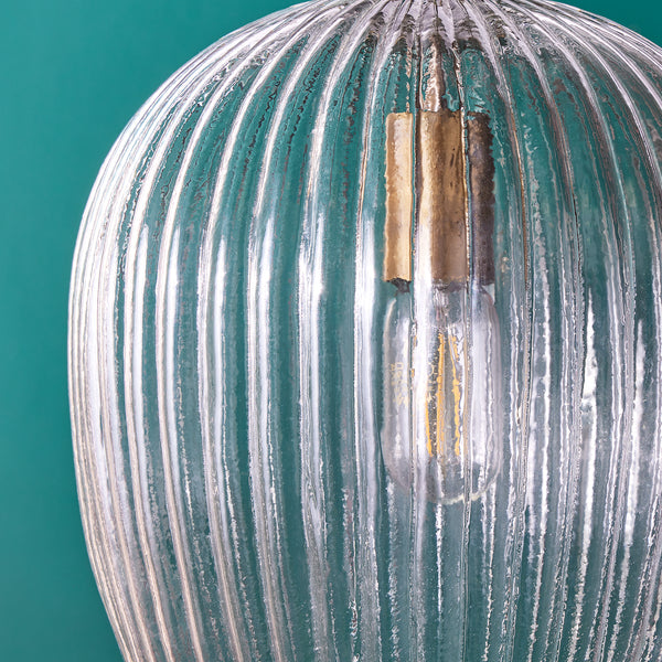 Small Bastille pendant light in clear glass