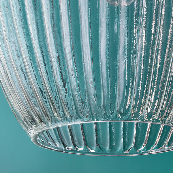 Small Bastille pendant light in clear glass