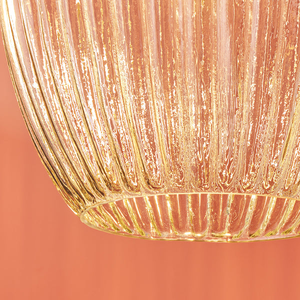 Regular Bastille pendant light in clear glass