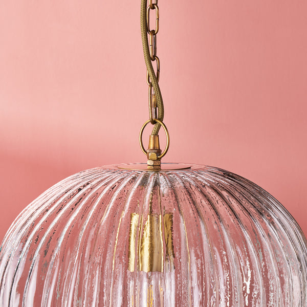 Regular Bastille pendant light in clear glass