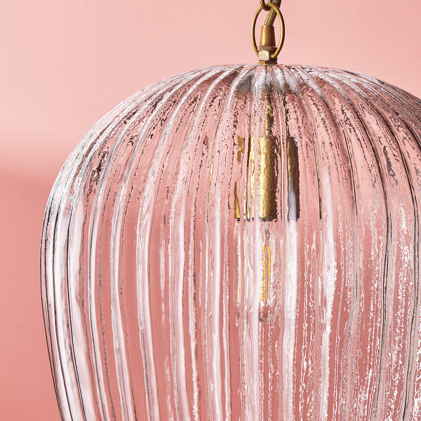 Regular Bastille pendant light in clear glass