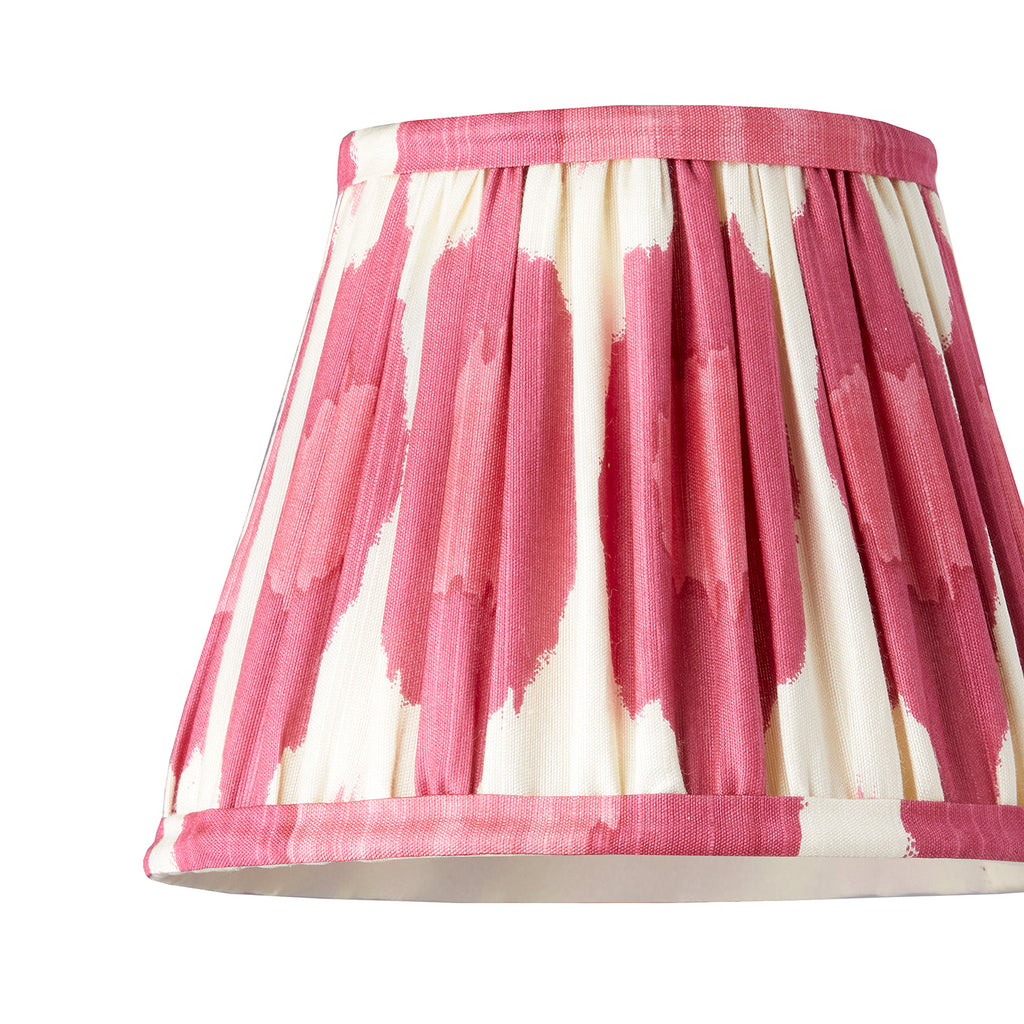 7 inch pendant lamp shade in egg & spoon ikat berries silk