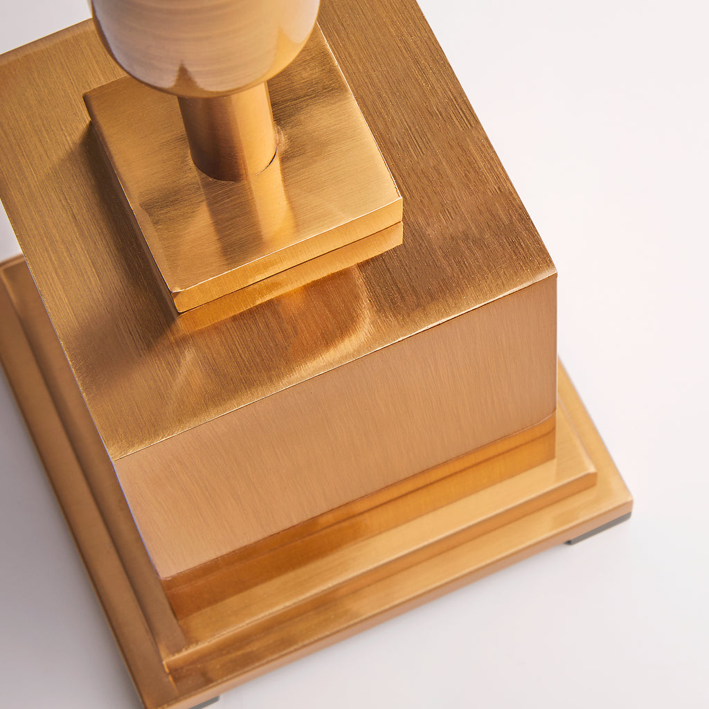 Walter cordless table lamp in antiqued brass