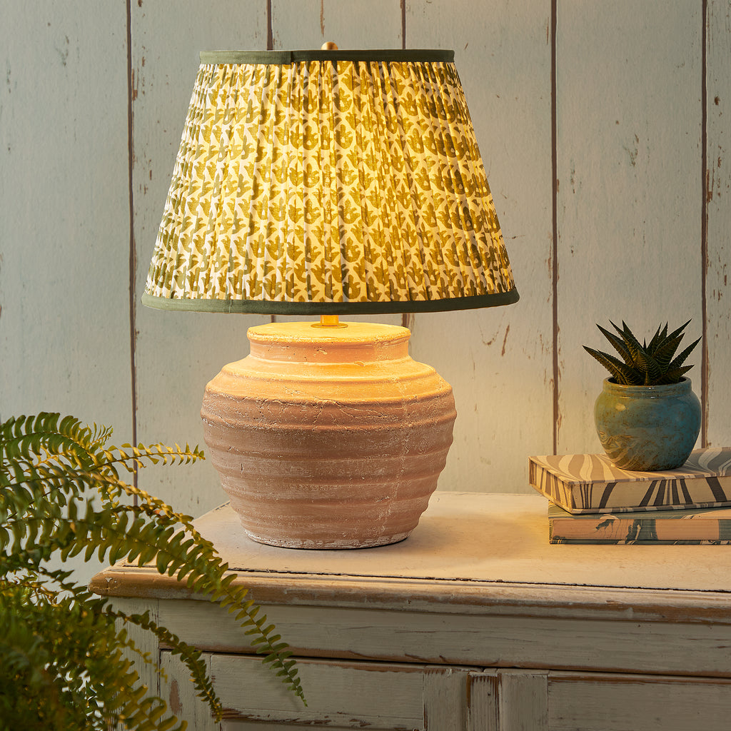 Smaller Ambrose Table Lamp in Natural Terracotta