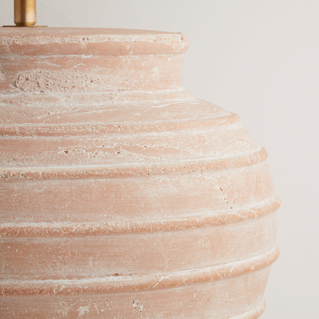 Larger Ambrose Table Lamp in Natural Terracotta