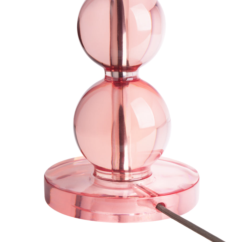 Aurora table lamp in blush pink resin